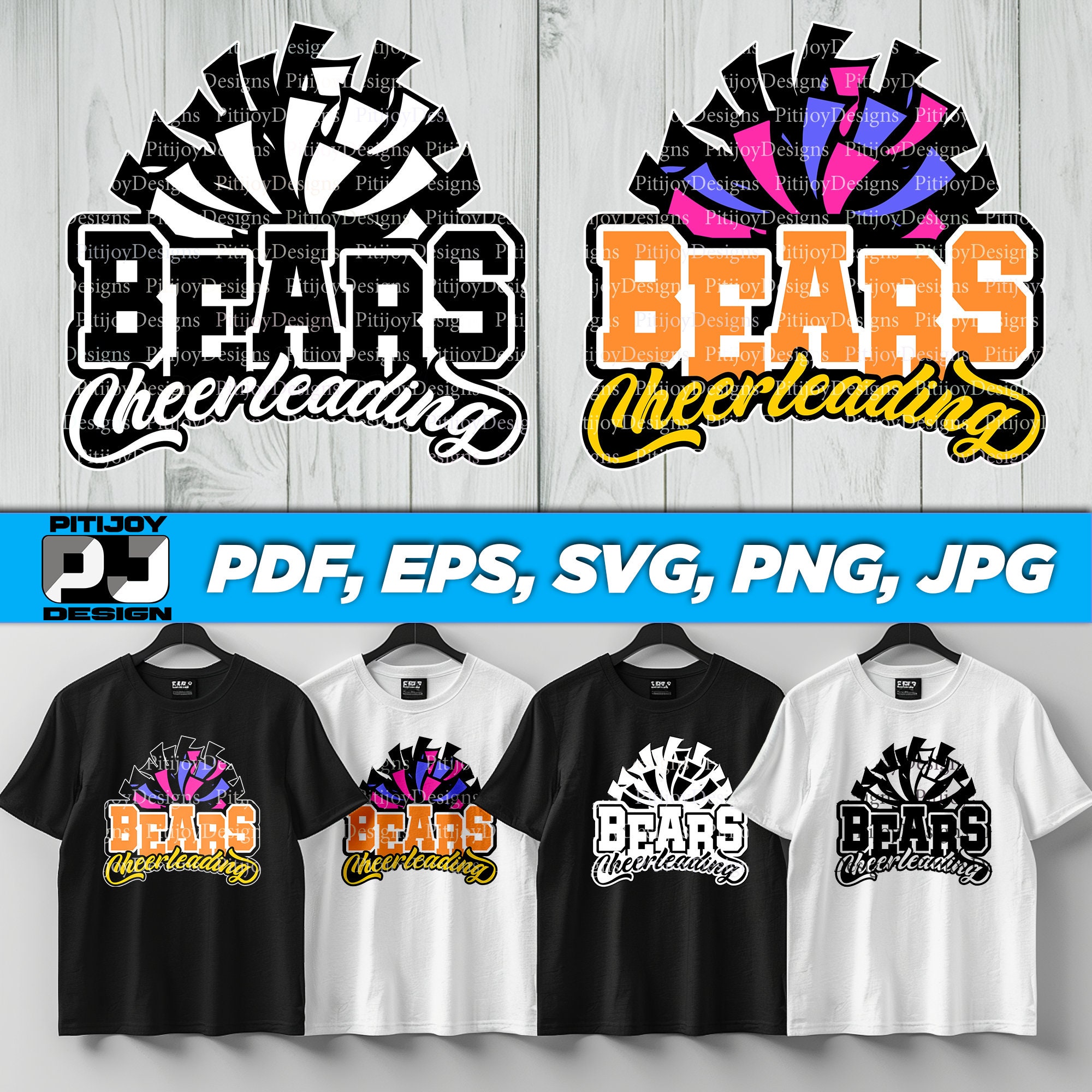 Bears Cheerleading Svg, Bear Cheerleading Svg, Bears Cheer Svg, Bear ...