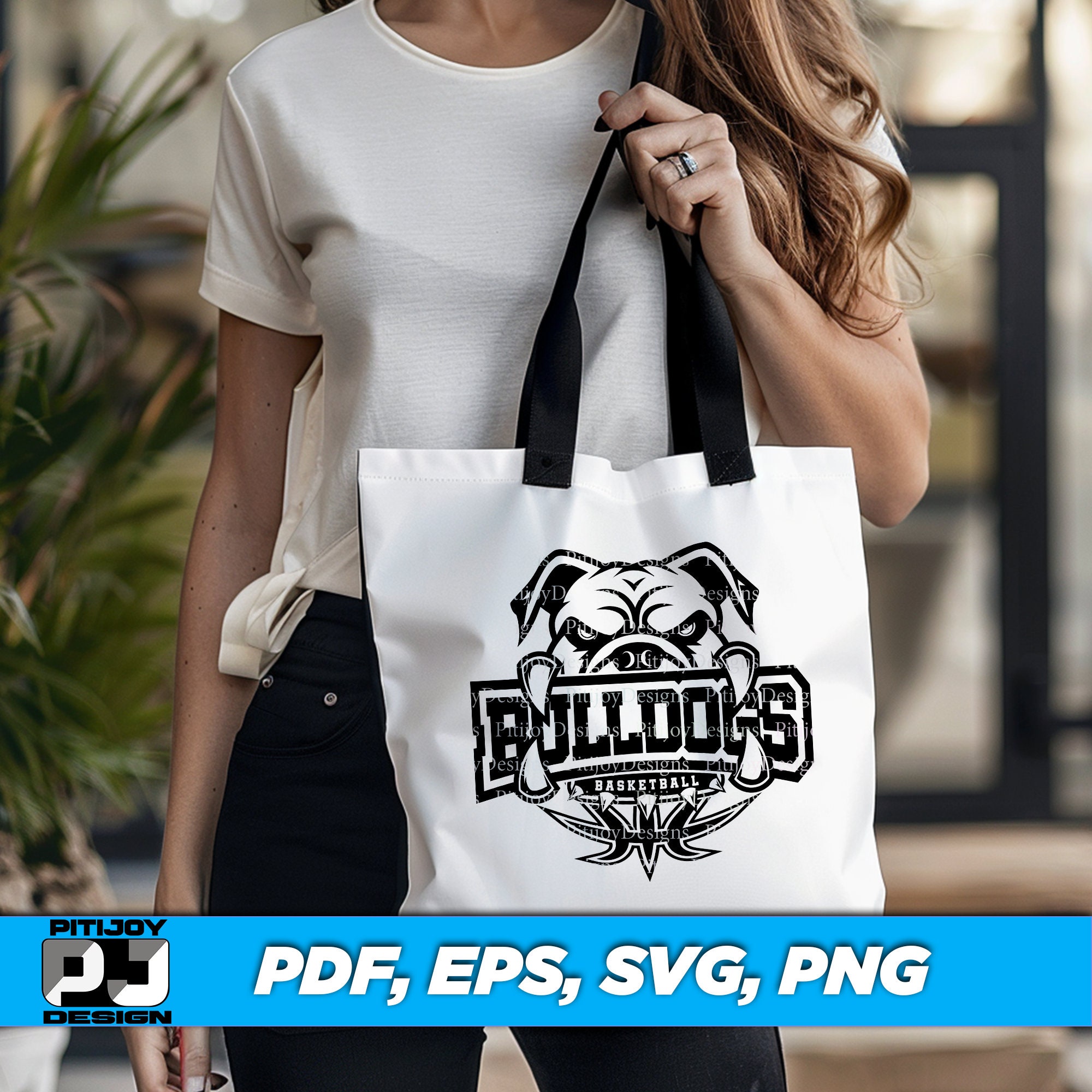 Bulldogs Basketball Team Mascot Design for Custom Apparel, Team Spirit ...