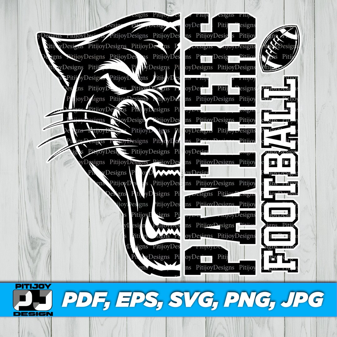 Panthers Football Svg, Panther Football Svg , Panther Svg, Panthers Svg ...