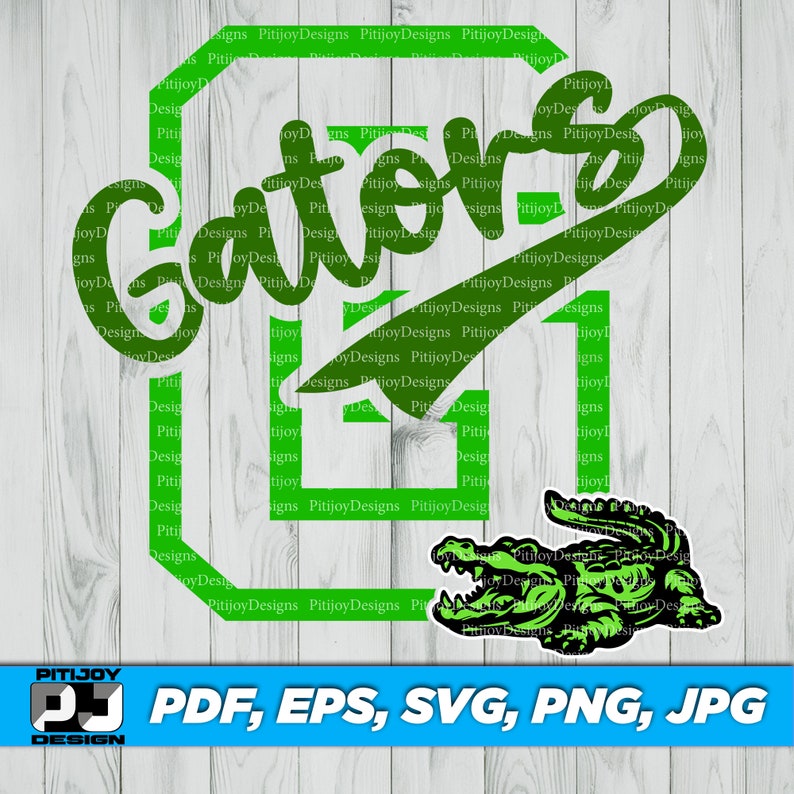 Gators Mascot SVG, School Spirit SVG, Gators Clipart, Sports Team Logo ...