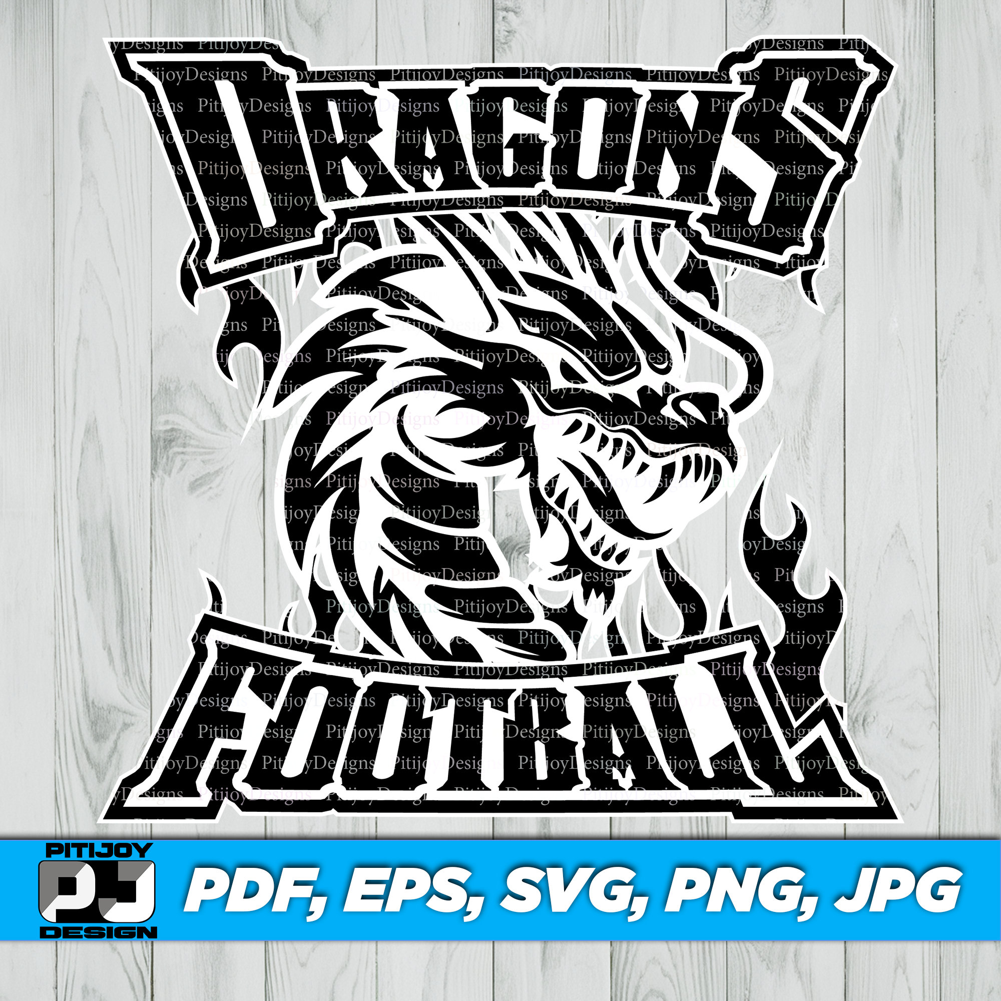 Dragons Football Svg, Dragon Football Svg, Dragons Svg, Dragon Svg ...