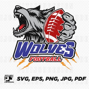 Wolves Football Svg, Wolves Football Svg, Wolves, Wolf, Football ...