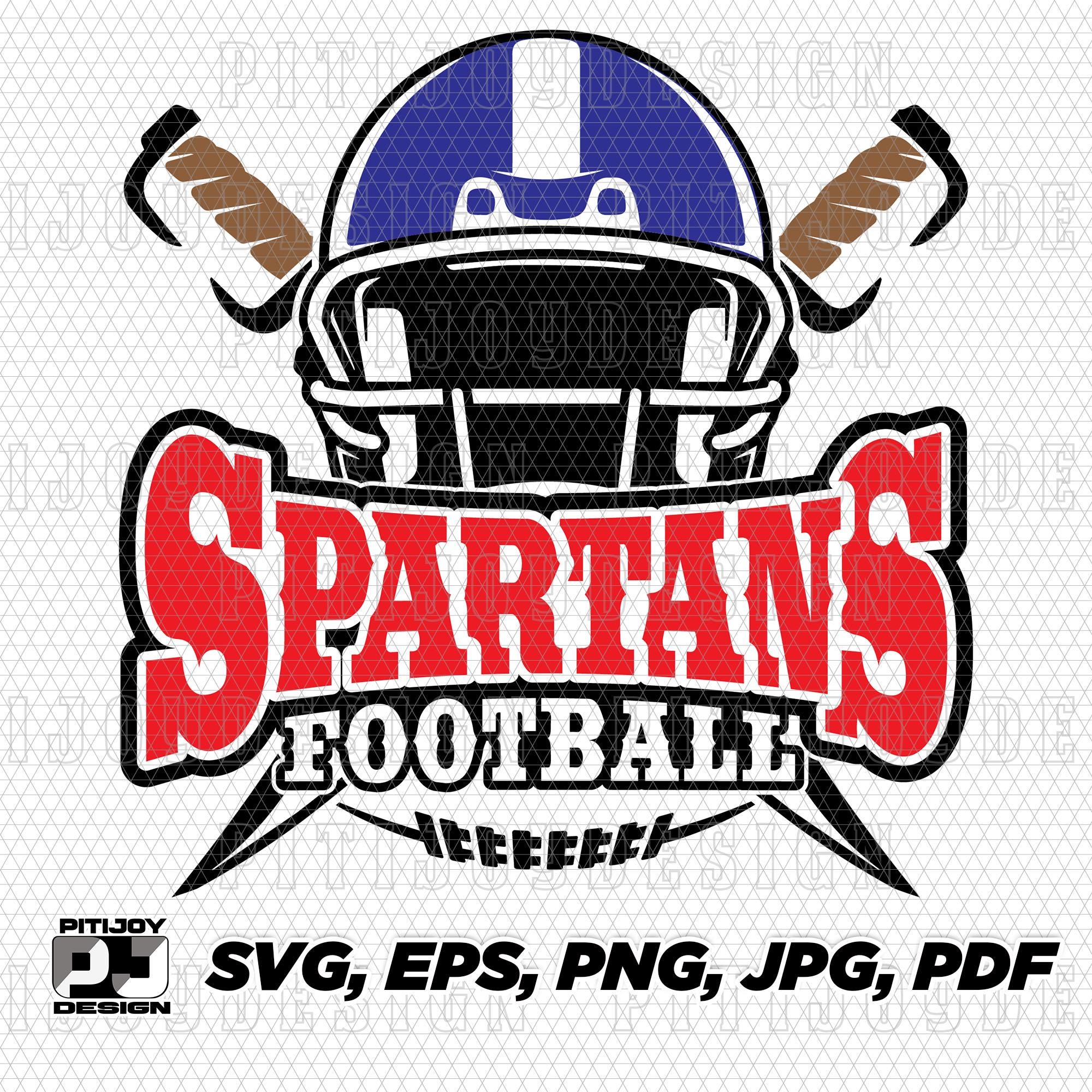 Spartans Football Svg, Spartan Football Svg, Spartans Svg, School ...