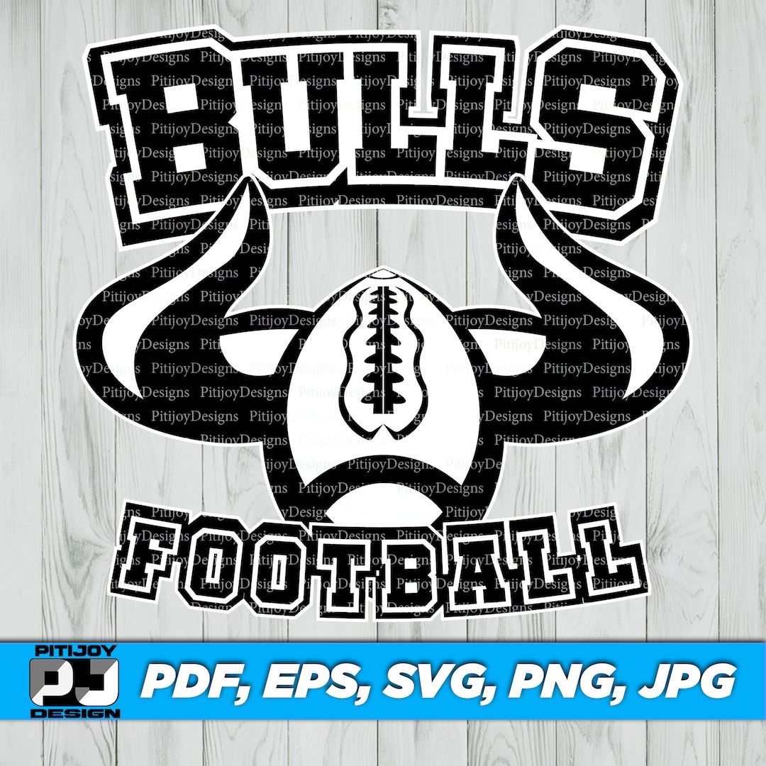 Bulls Football, Bull Football, Bulls Mascot, Bull Mascot, Bulls Svg ...