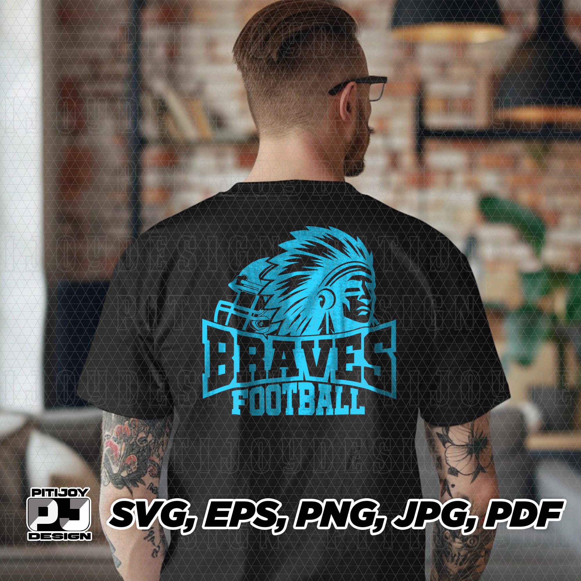 Braves Svg, Brave Svg, Braves Png, Braves Mascot Png, School Spirit Svg ...