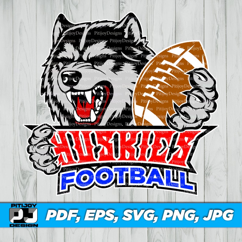 Huskies Football Svg, Husky Football Svg, Huskies Football, Husky ...