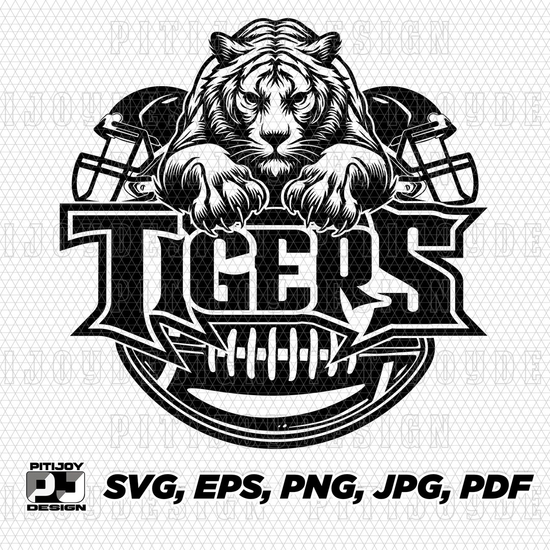 Tigers Football Svg, Tiger Football Svg, Tigers Football Png, Tigers ...