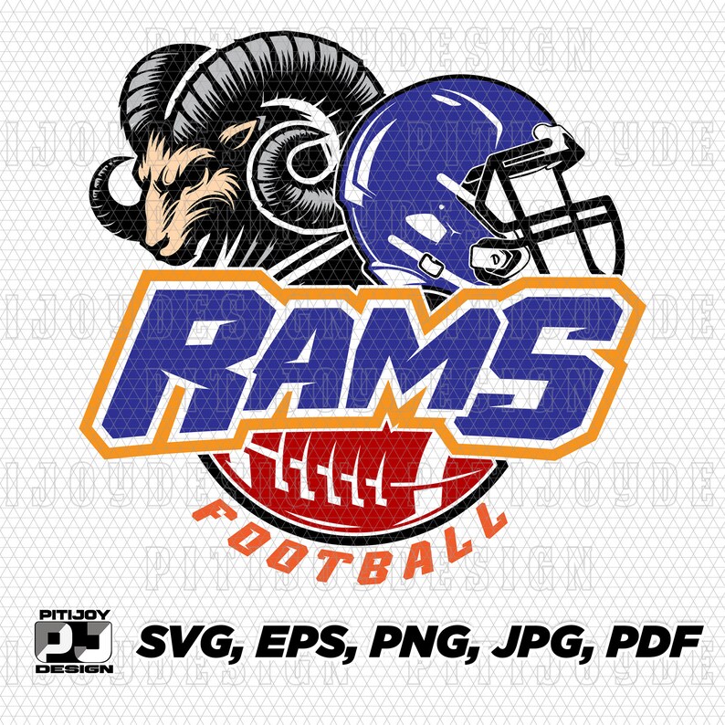 Rams Football Svg Ram Football Svg Rams Football Png Rams Svg Ram Svg ...