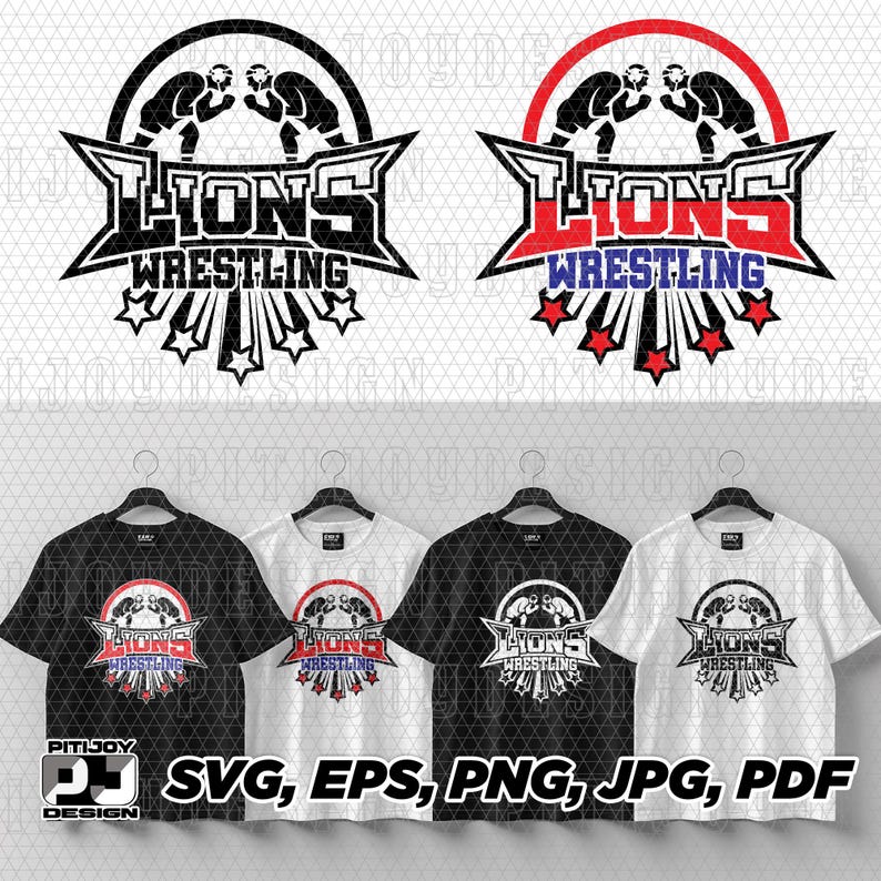 Lions Wrestling Svg, Lion Wrestling Svg, Lions Wrestling Png, Lions Svg ...