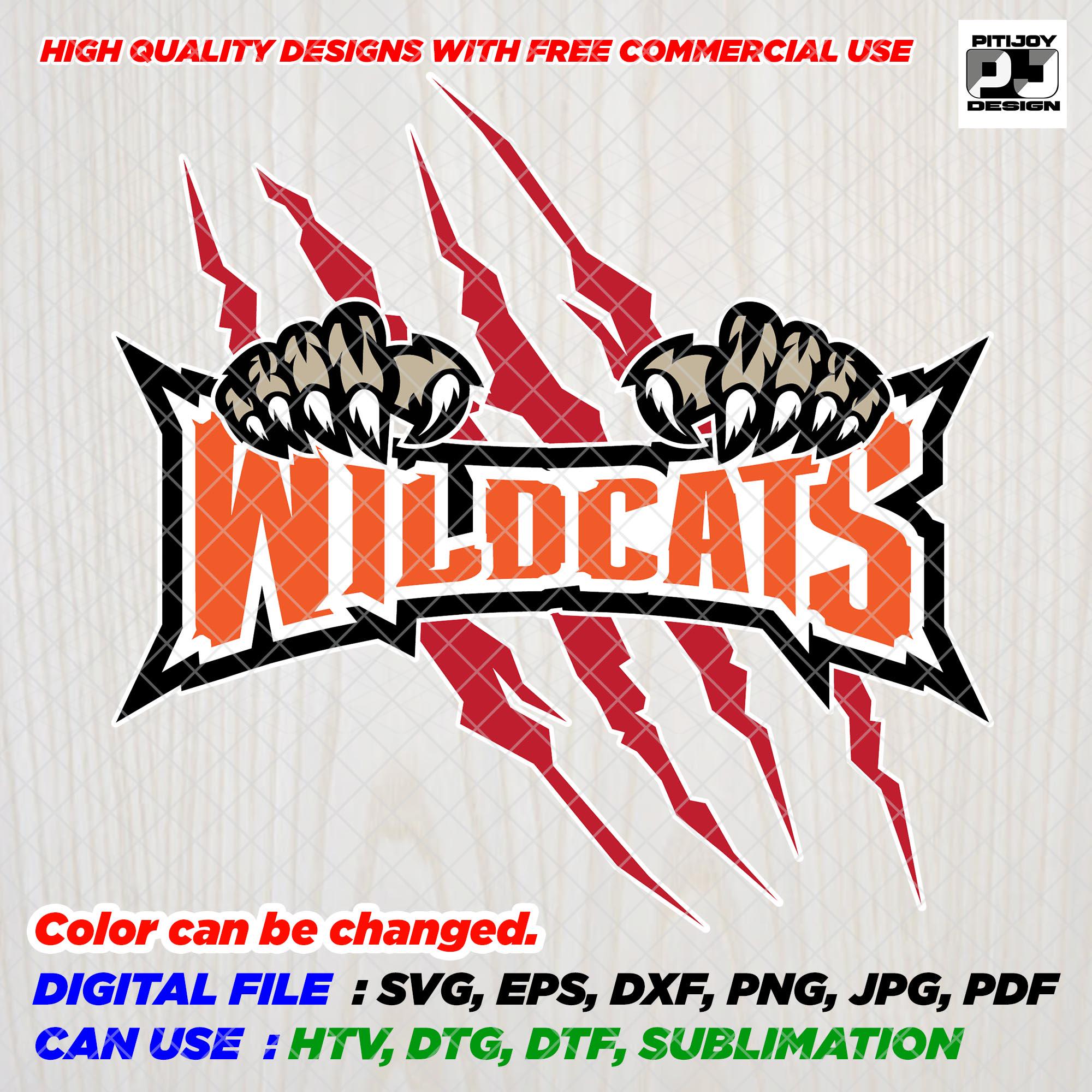 Wildcats SVG, Wildcat SVG, Wildcat Claw Design, School Spirit Shirt ...