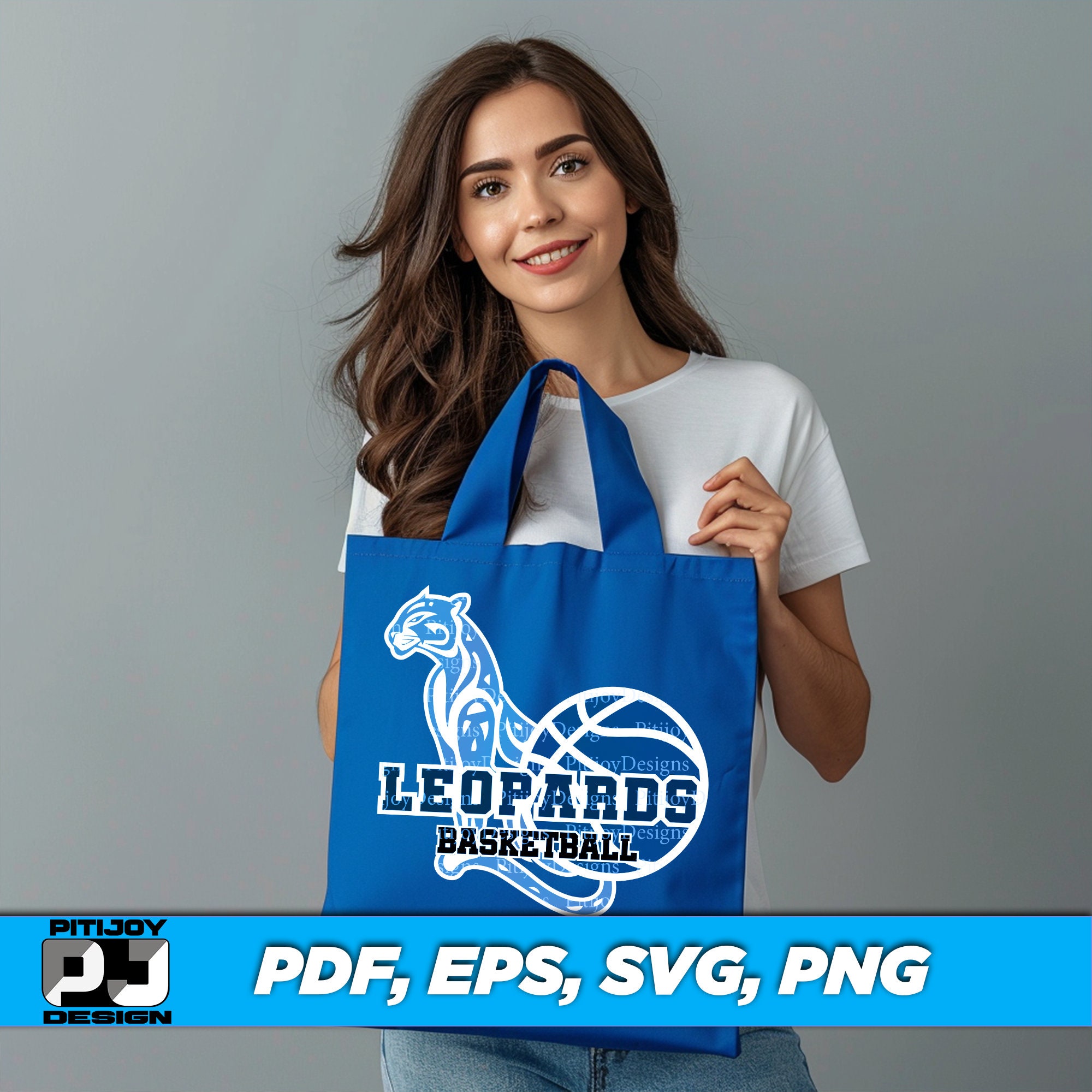 Leopards Basketball Team Mascot Design for Custom Apparel, Team Spirit ...