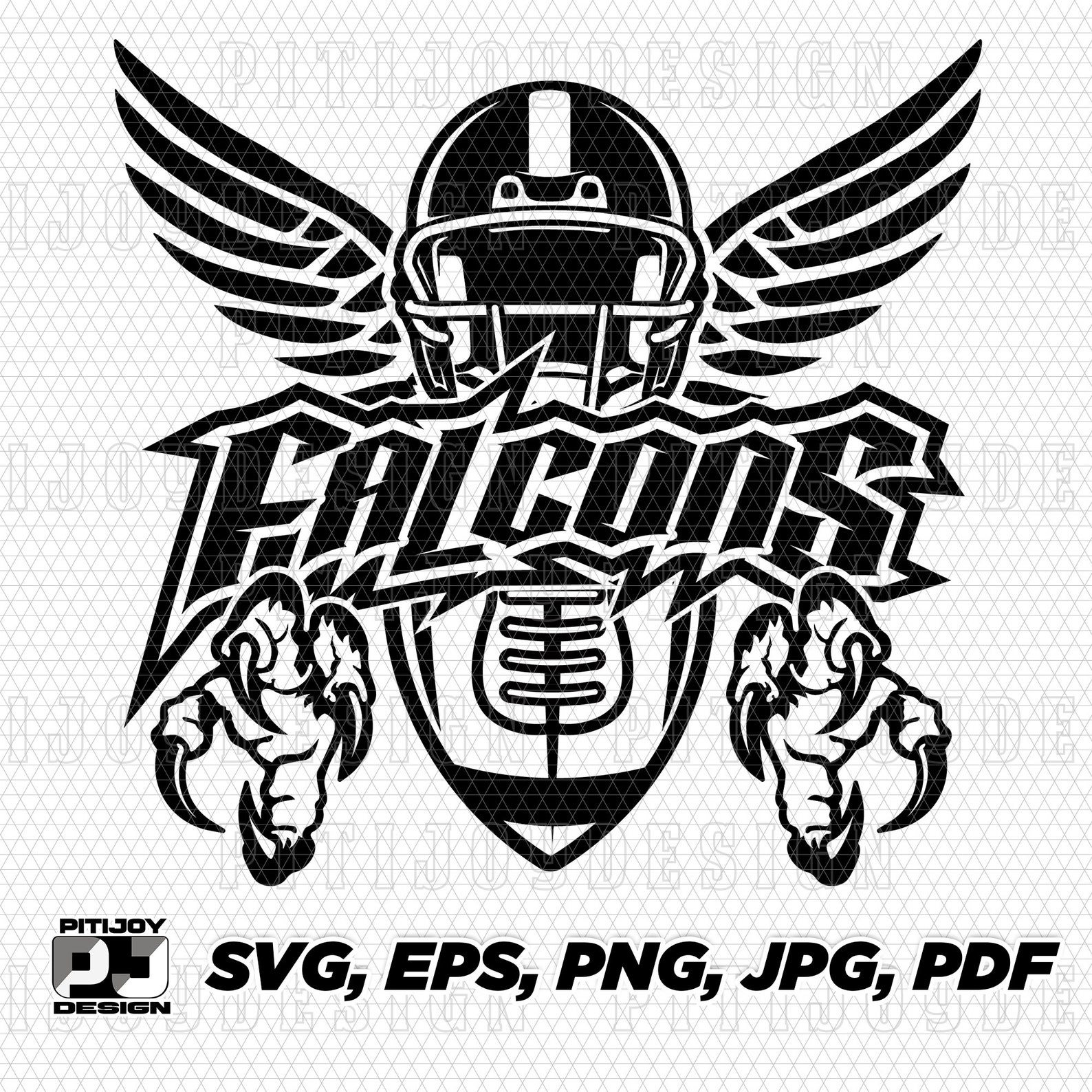 Falcons Football Svg, Falcon Svg, Falcons Svg, Falcon Football Svg ...