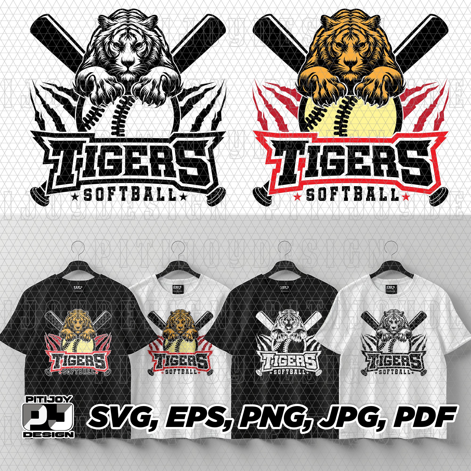 Tigers Softball Svg, Tiger Softball Svg, Tigers Softball Png Tigers Svg ...