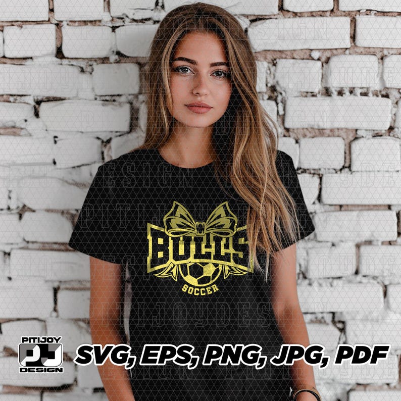 Bulls Soccer Svg, Soccer Svg File Bulls Soccer Tshirt Mascot Svg School ...