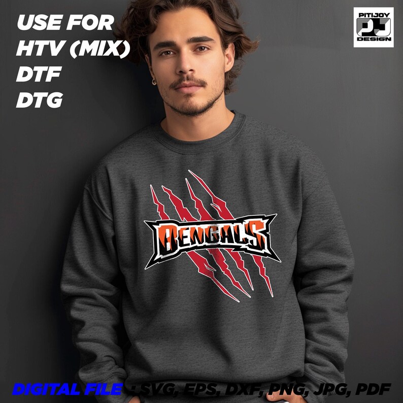 Bengals Svg, Bengals Sport Team Logo SVG, PNG, Dxf, Pdf, JPG, File | Baseball, Basketball ...