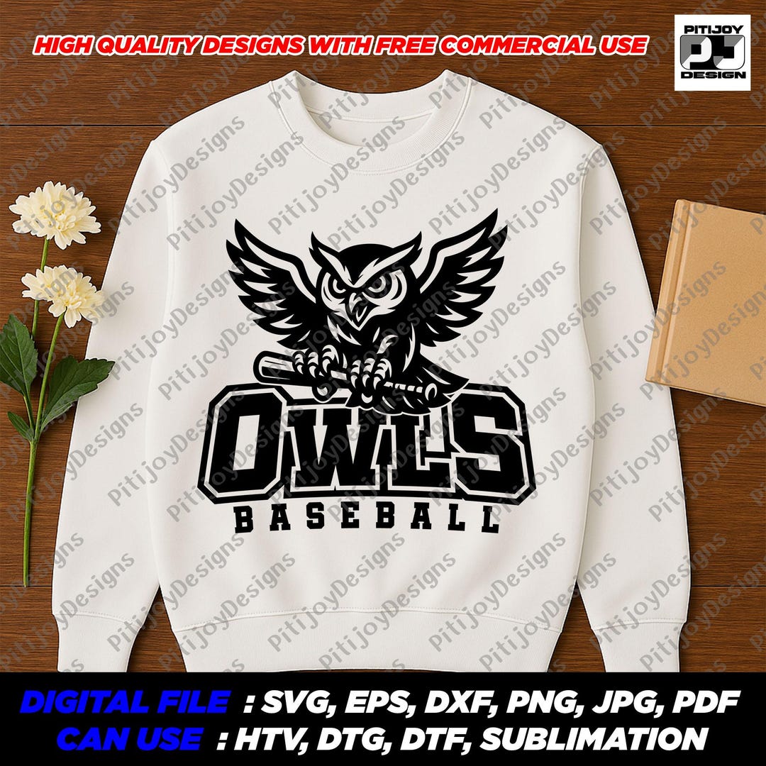 Owls Baseball Svg Owl Baseball Svg Owls Svg Owl Svg Owls Baseball Png ...