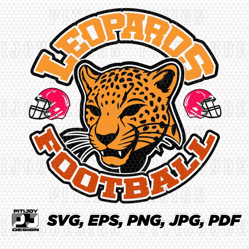 Leopard Football Svg, Leopards Svg, Football Svg, Leopards Mascot Svg ...