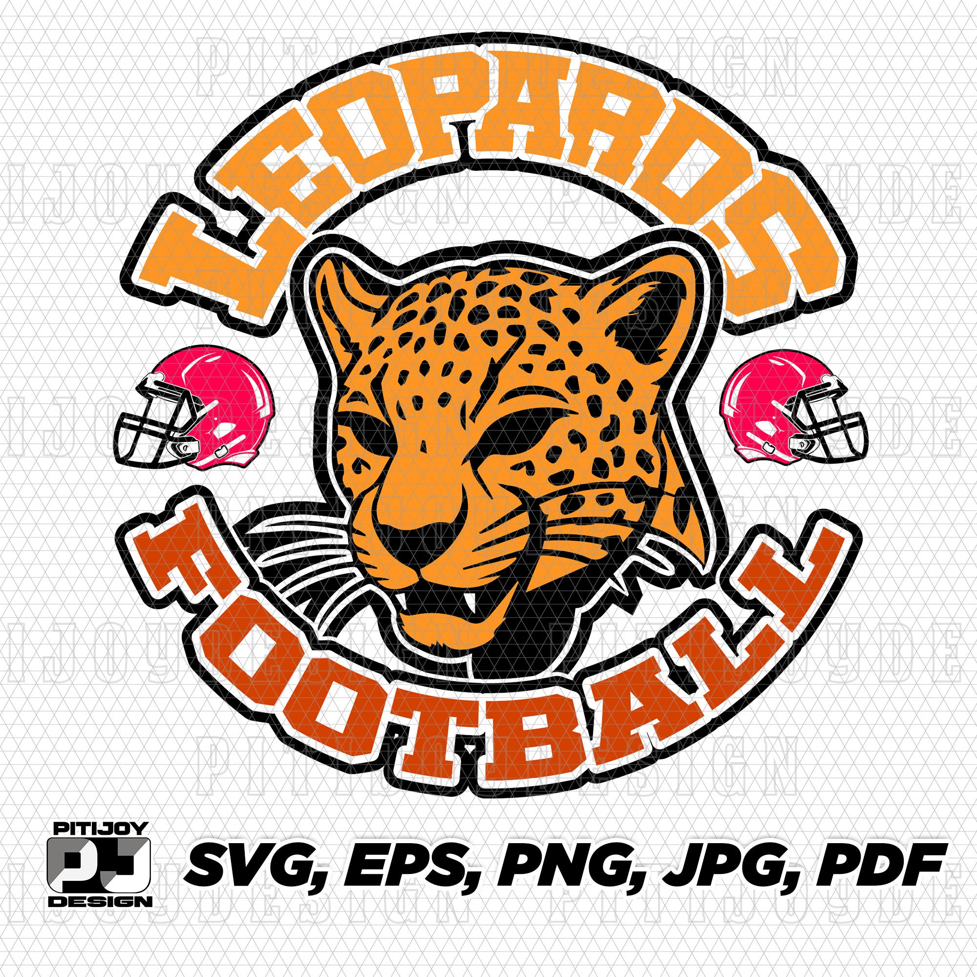 Leopard Football Svg, Leopards Svg, Football Svg, Leopards Mascot Svg ...