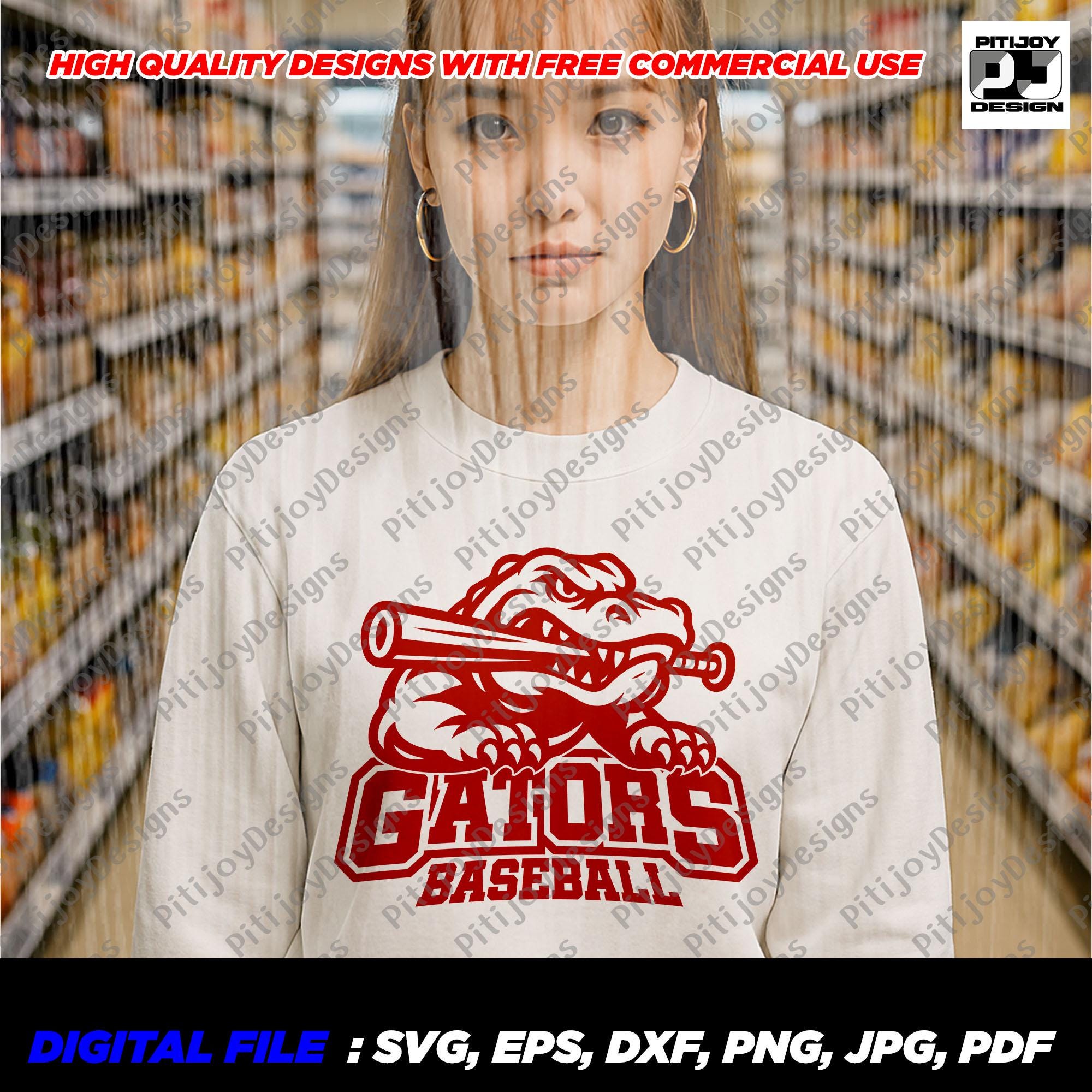 Gators Baseball Svg Mascot Cut File for Cricut and Sublimation, Strong ...