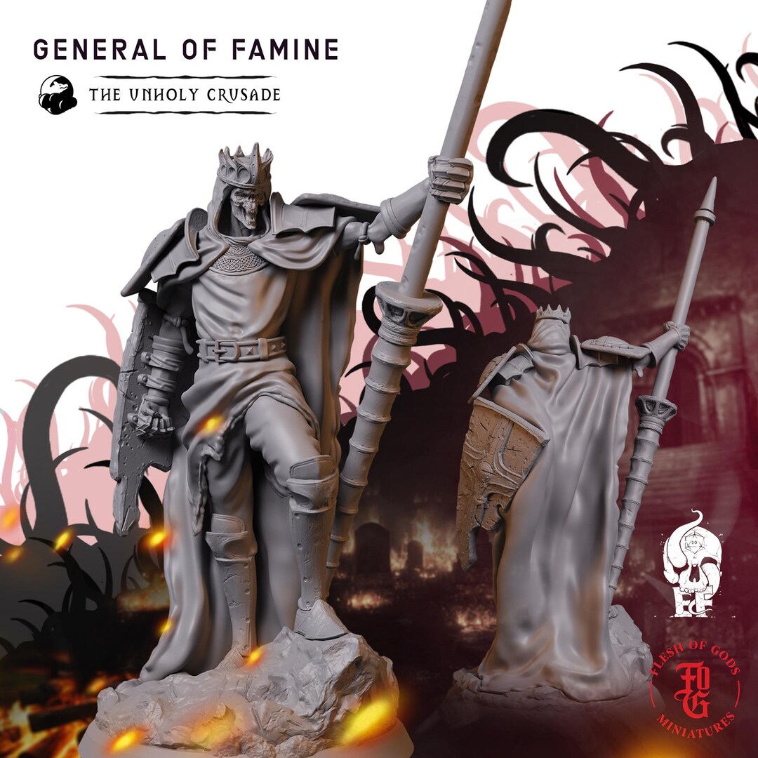 General of Famine | Fantasy Tabletop Miniature - 28MM - 100MM ...