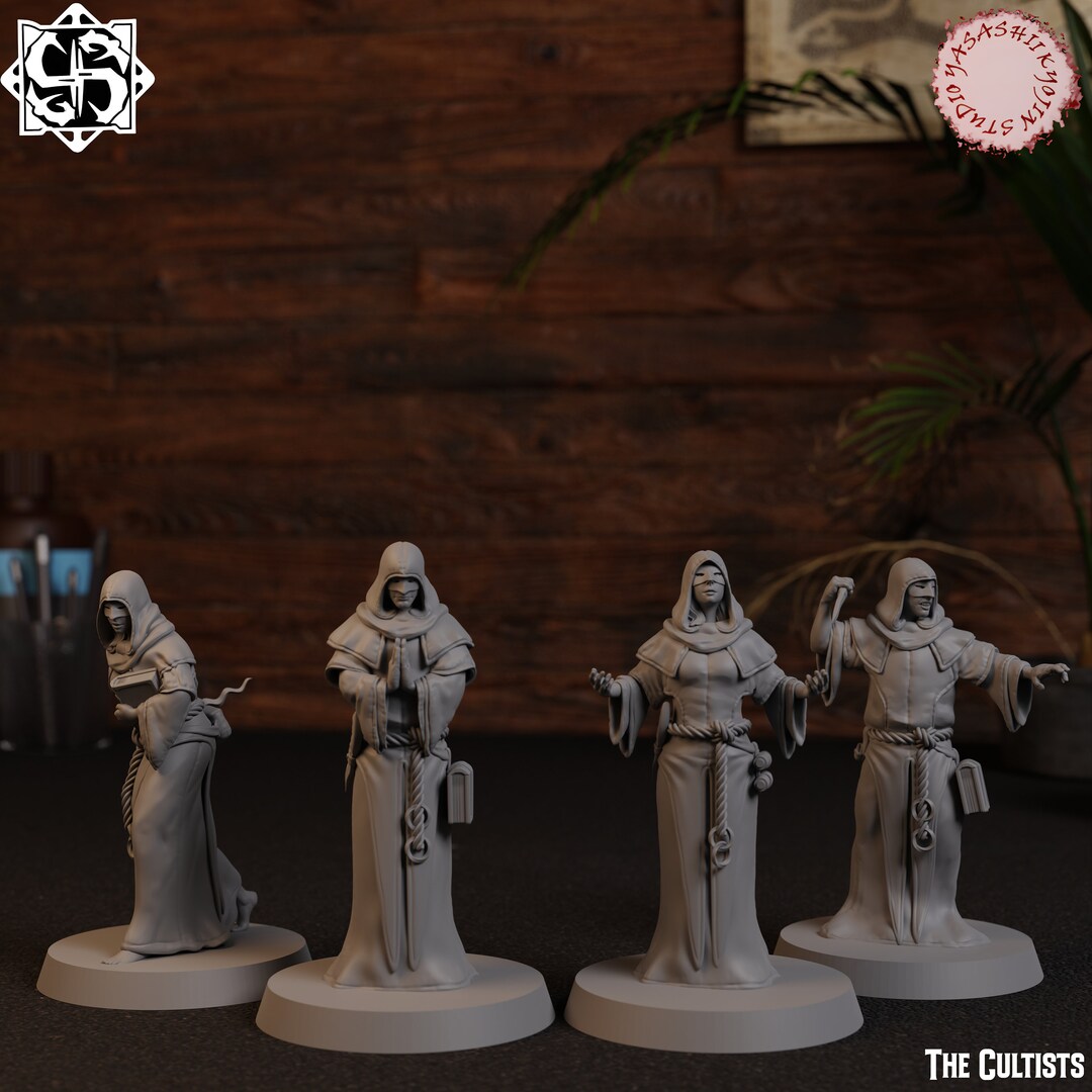 Cultists | 3D Printed Fantasy Tabletop Miniatures - 28MM - 100MM ...