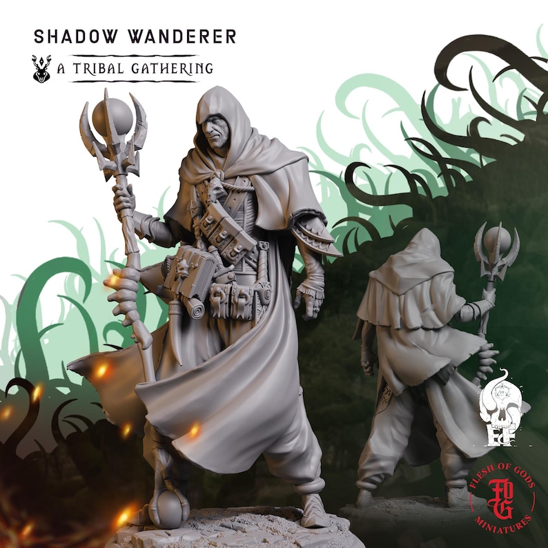 Shadow Wanderer | Fantasy Tabletop Miniature - 28MM - 100MM | Dungeons ...