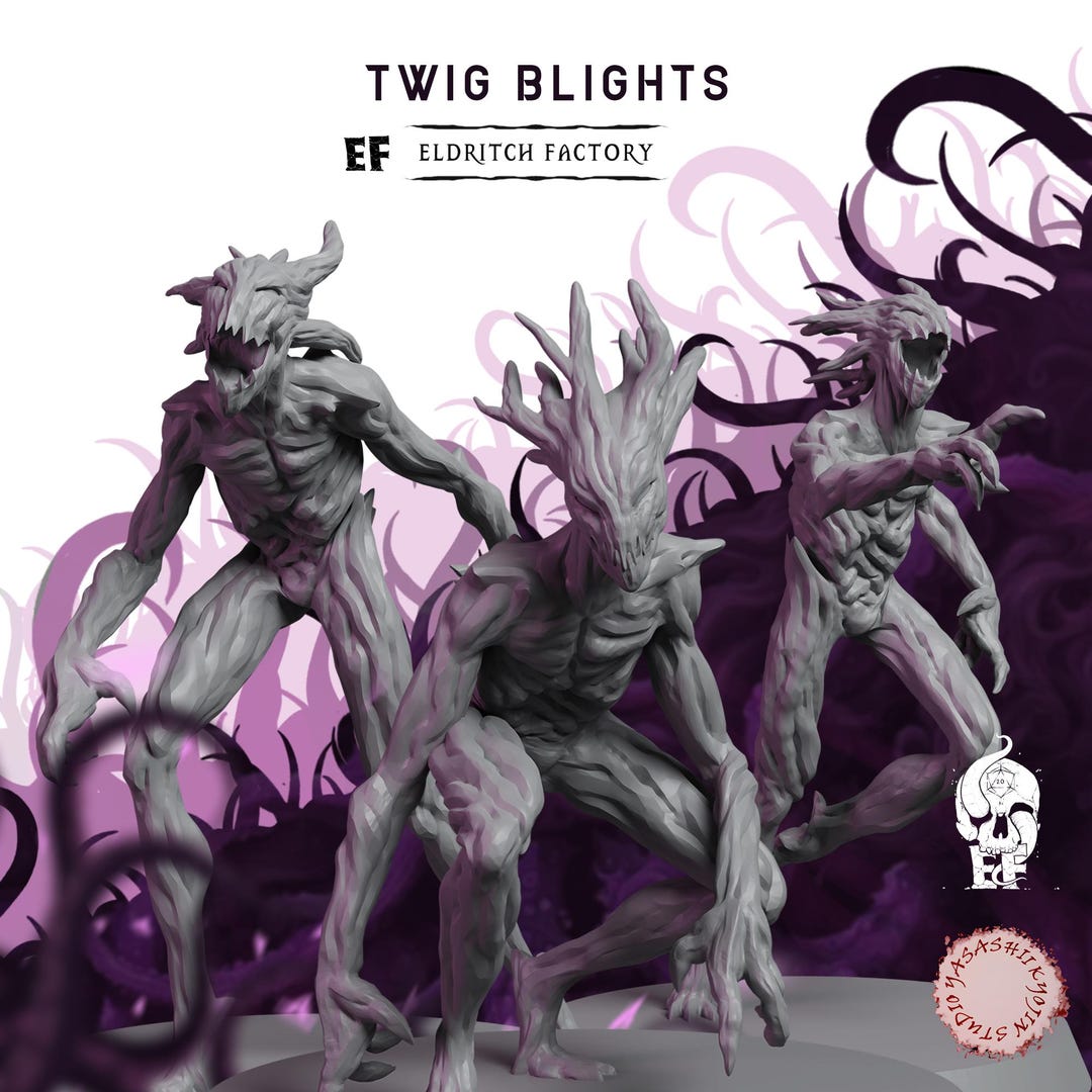 Twig Blights | 3D Printed Fantasy Tabletop Miniatures - 28MM - 100MM ...