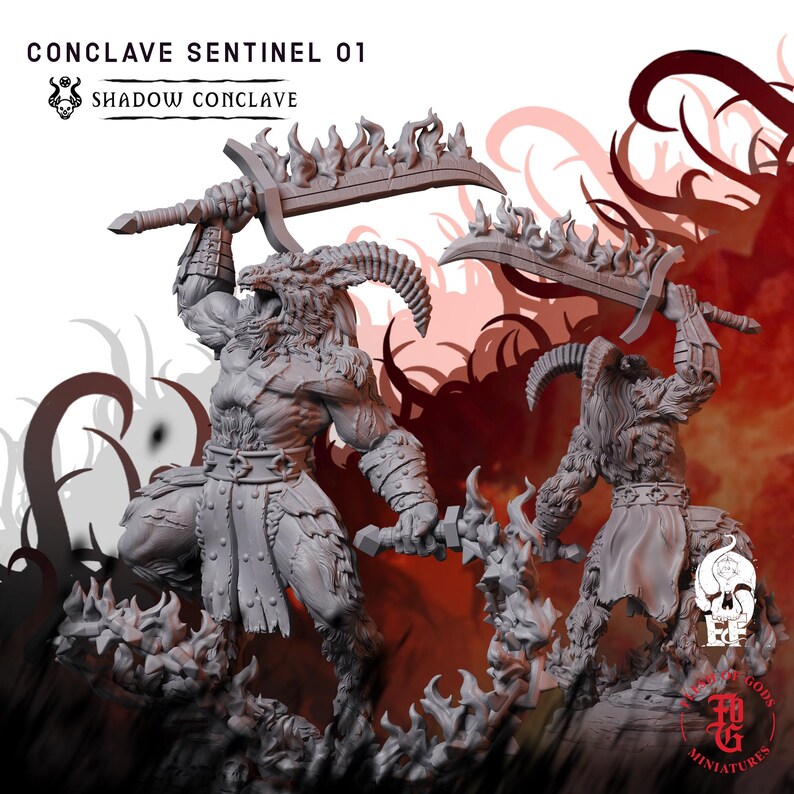 Conclave Sentinels | 3D Printed Fantasy Tabletop Miniatures - 28MM ...