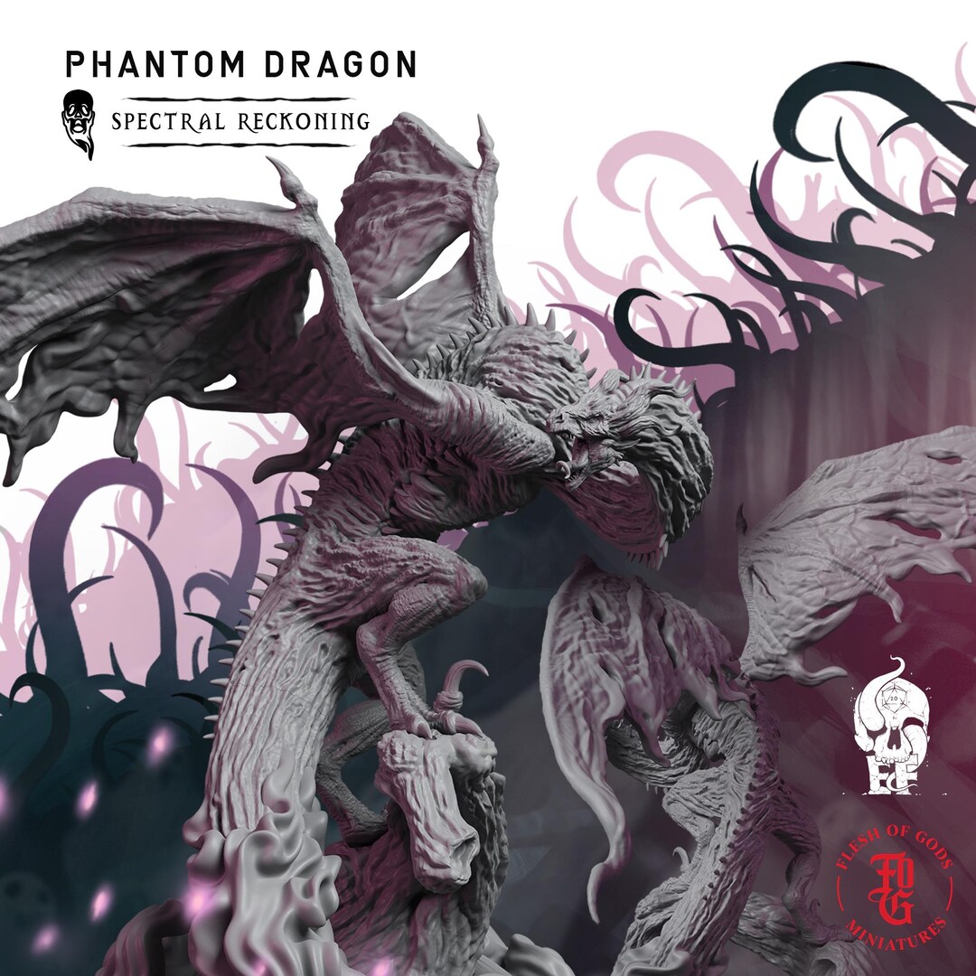 Phantom Dragon | Fantasy Tabletop Miniature - 28MM - 40MM | Dungeons ...
