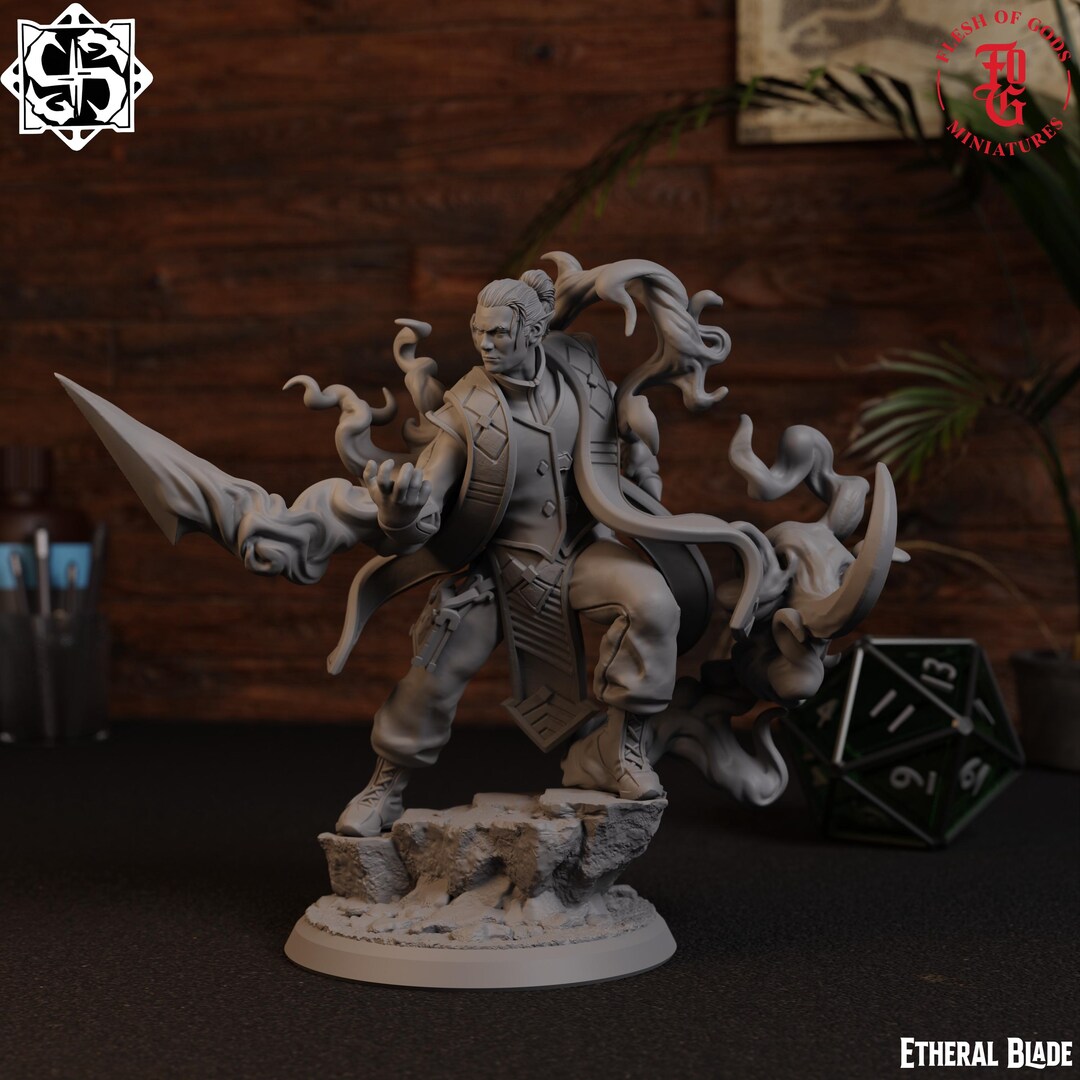 Ethereal Blade Fantasy Tabletop Miniature 28MM 100MM Dungeons and ...