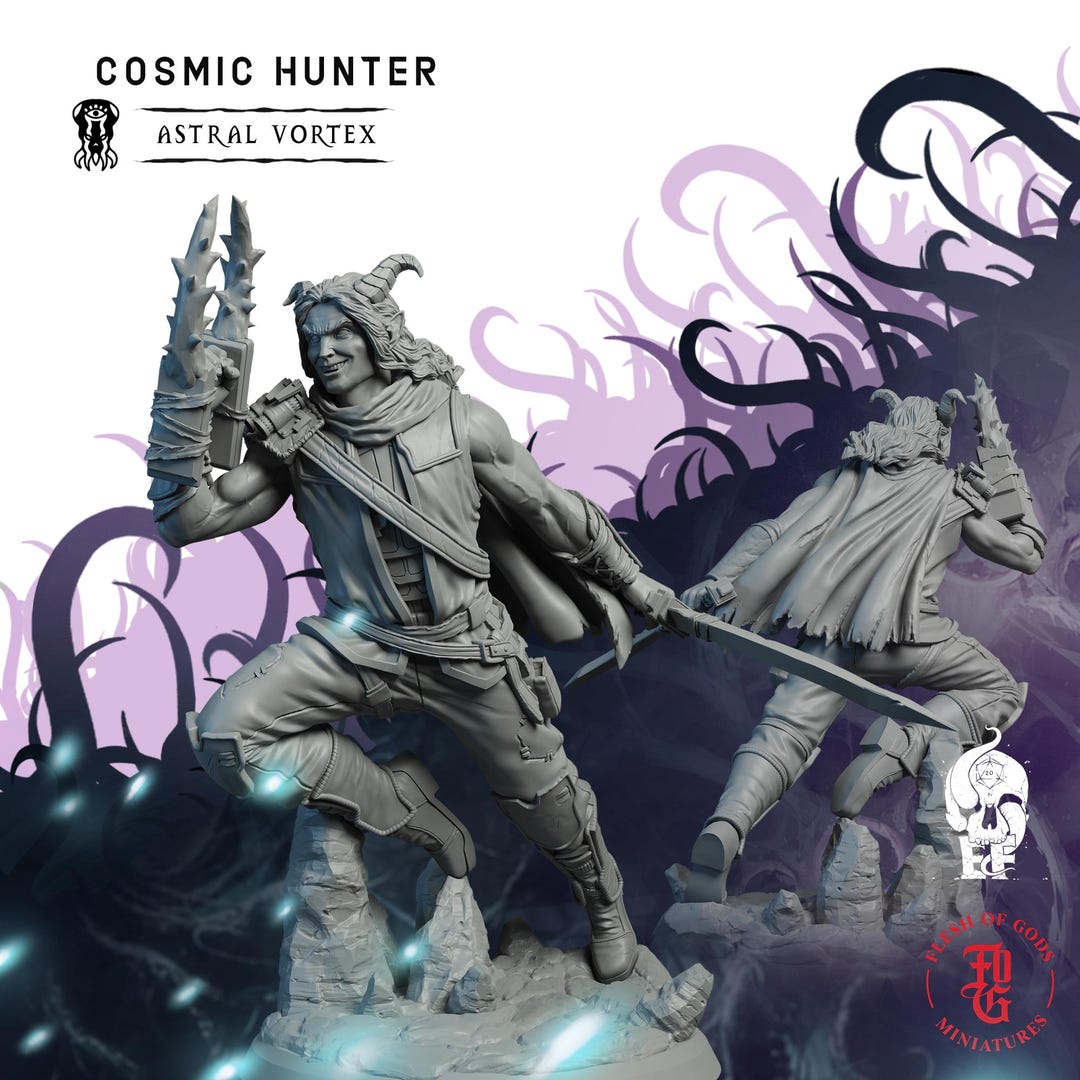 Cosmic Hunter | Fantasy Tabletop Miniature - 28MM - 100MM | Dungeons ...
