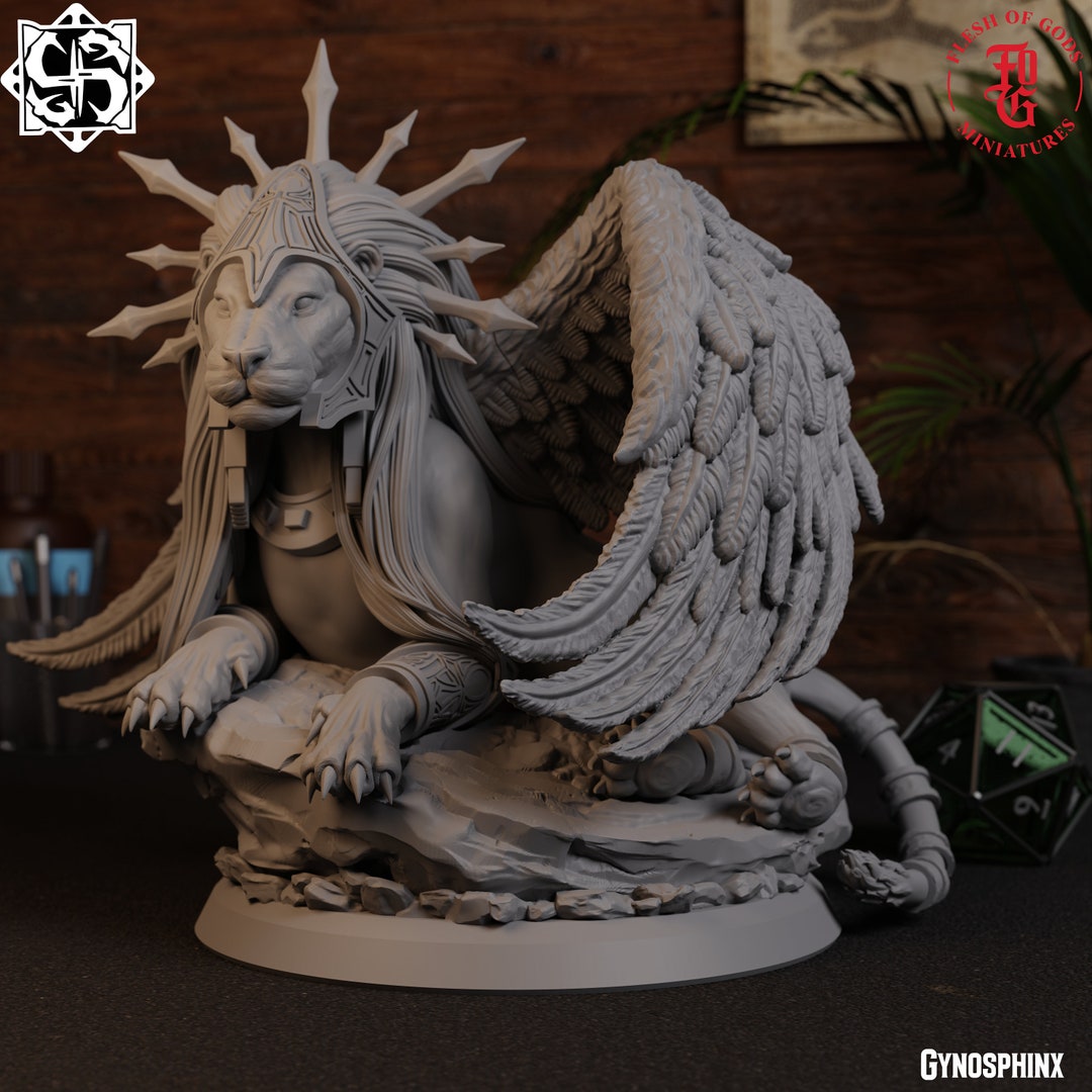 Gynosphinx | Fantasy Tabletop Miniature - 28MM - 54MM | Dungeons and ...
