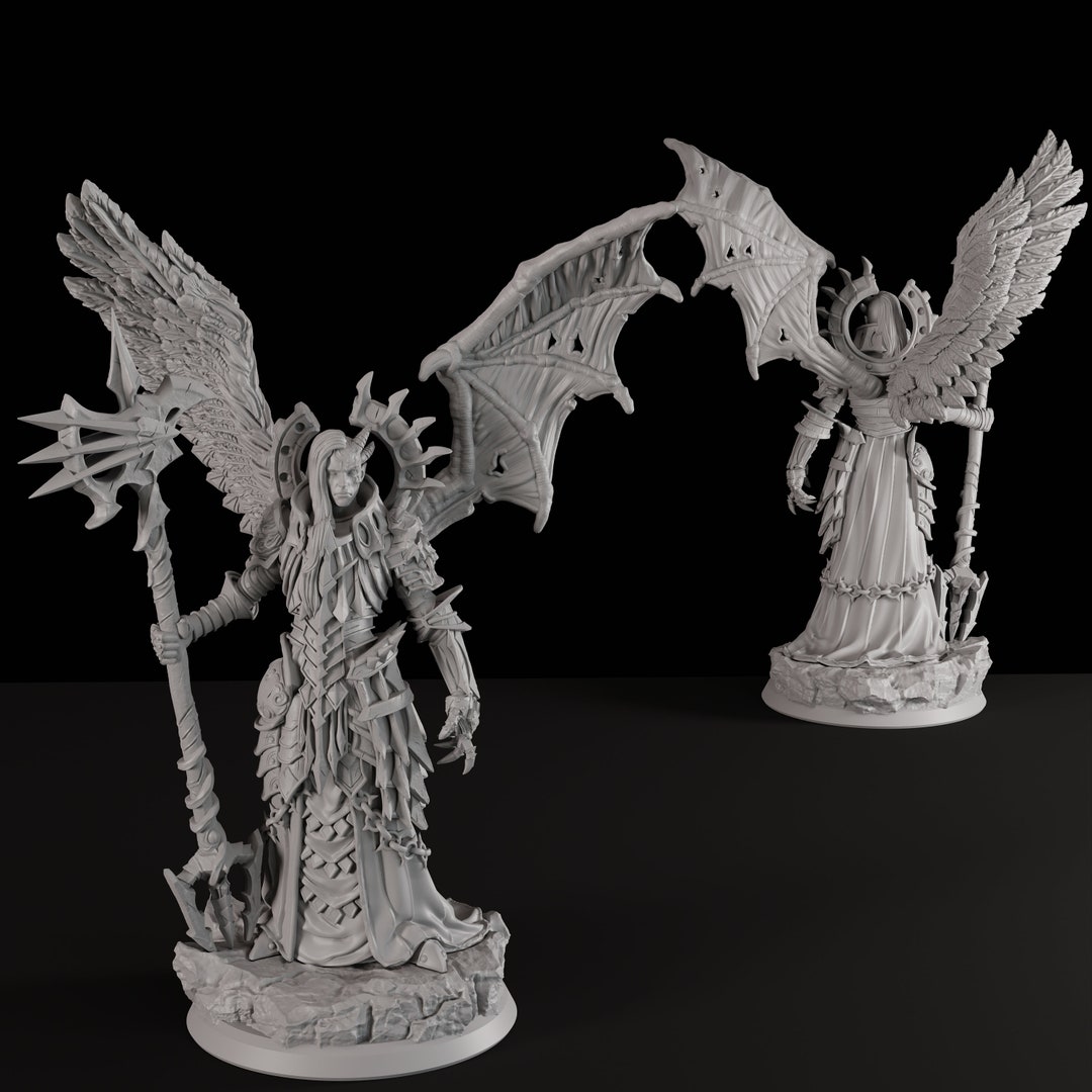 Archdevil Belthiax Fantasy Tabletop Miniature 28MM 100MM Dungeons and Dragons DND - Etsy