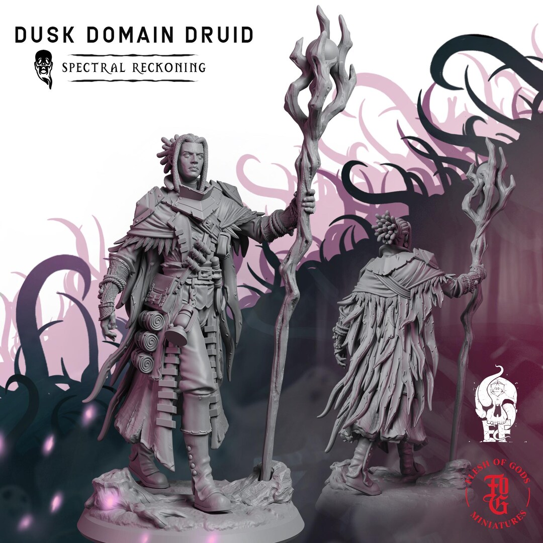 Dusk Domain Druid | Fantasy Tabletop Miniature - 28MM - 100MM ...