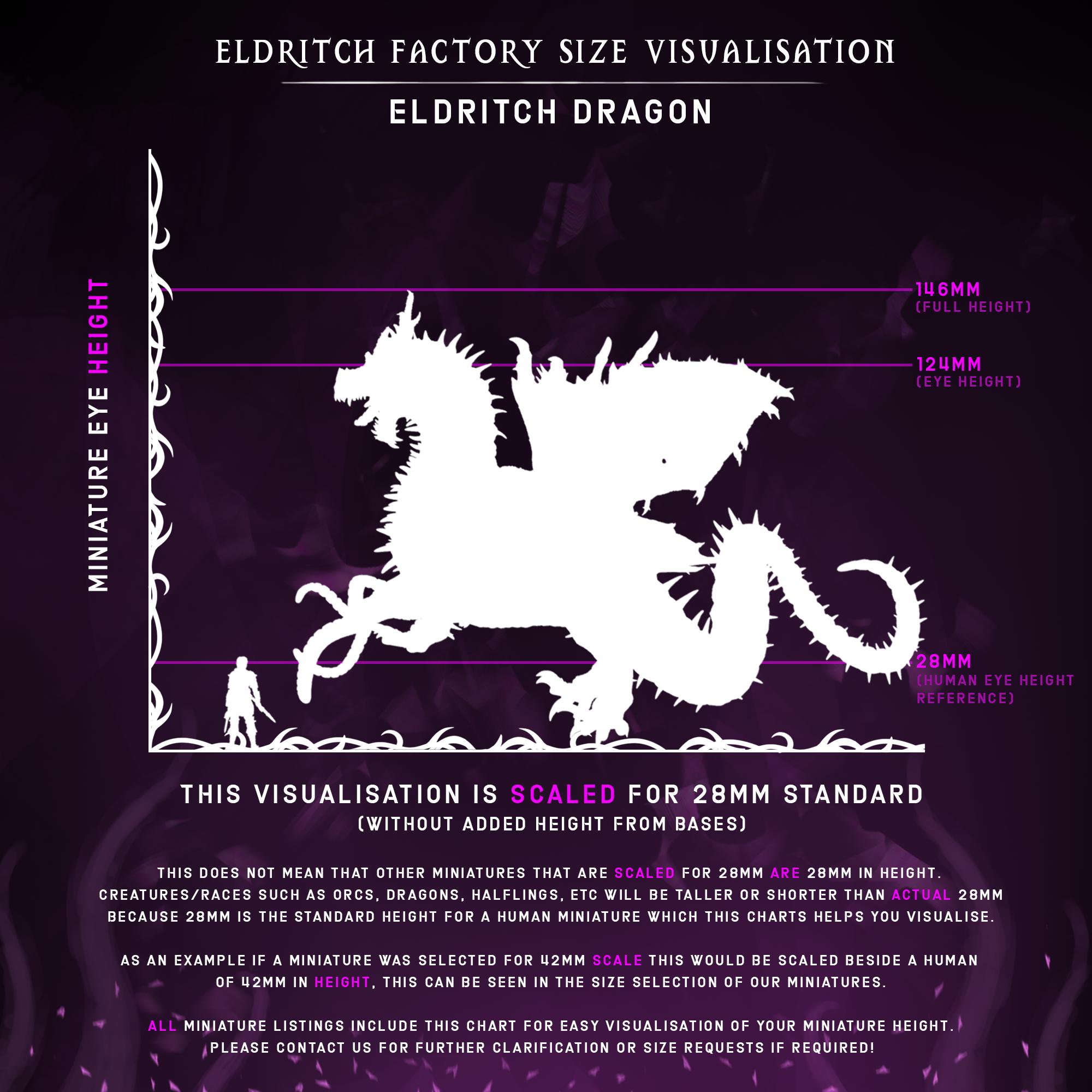 Eldritch Dragon | 3D Printed Fantasy Tabletop Miniature - 28MM - 36MM ...