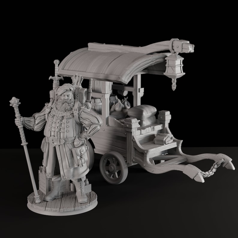 Travelling Merchant Fantasy Tabletop Miniature 28MM - Etsy