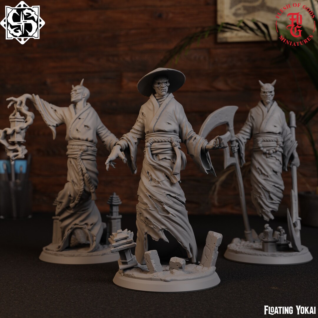 Floating Yokai Fantasy Tabletop Miniature 28MM 100MM Dungeons and ...