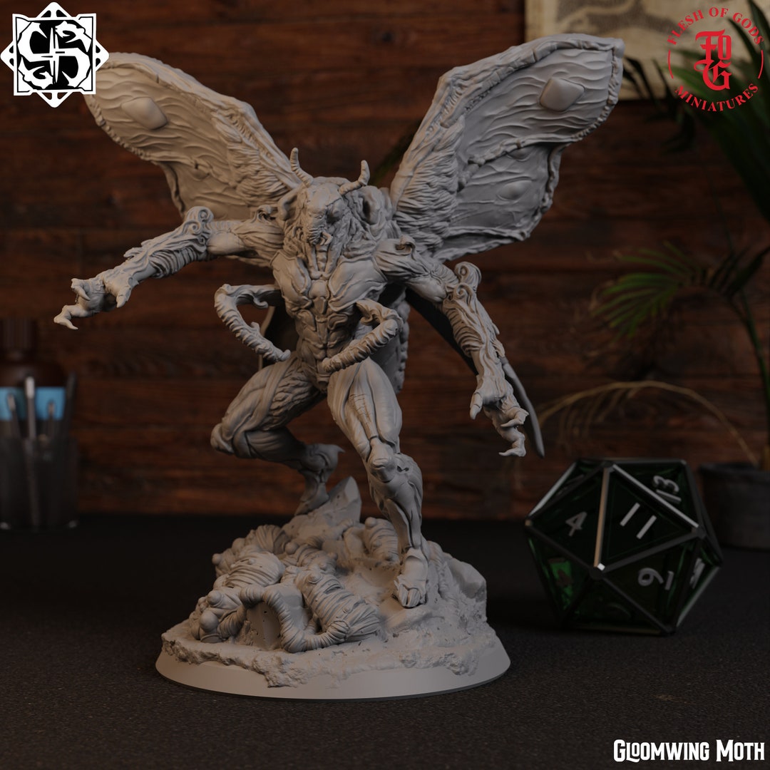 Gloomwing Moth | Fantasy Tabletop Miniature - 28MM - 54MM | Dungeons ...