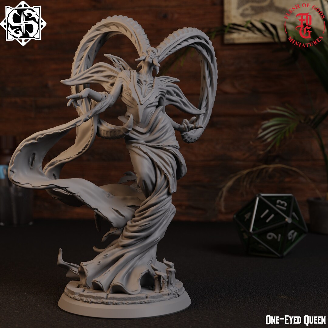 One-eyed Queen | Fantasy Tabletop Miniature - 28MM - 100MM | Dungeons ...