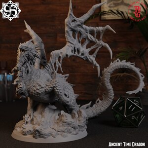 Ancient Time Dragon | 3D Printed Fantasy Tabletop Miniature - 28MM ...