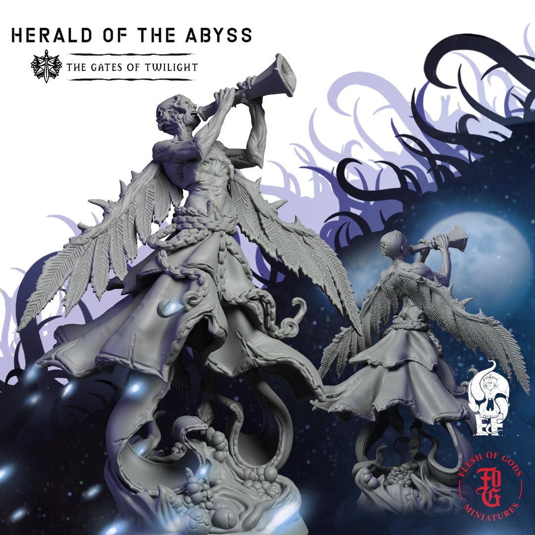 Herald of the Abyss | Fantasy Tabletop Miniature - 28MM - 100MM ...