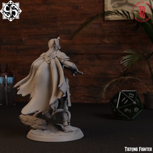 Tiefling Fighter | Fantasy Tabletop Miniature - 28MM - 100MM | Dungeons ...