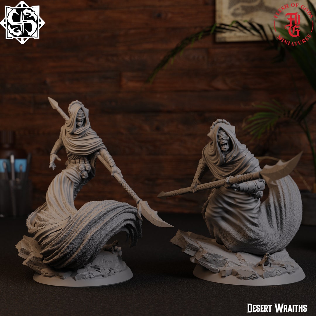 Desert Wraiths 3D Printed Fantasy Tabletop Miniatures 28MM 100MM ...