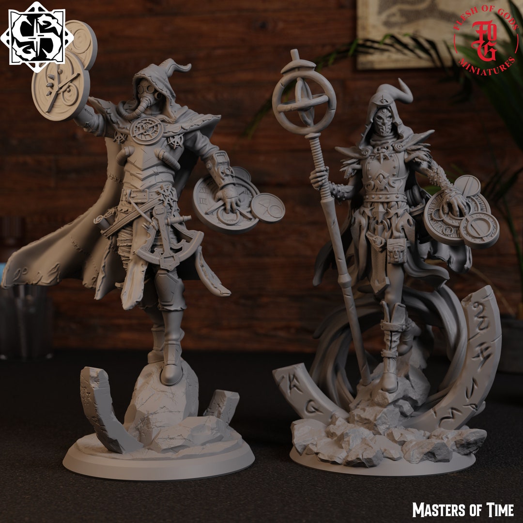 Masters of Time | 3D Printed Fantasy Tabletop Miniatures - 28MM - 100MM ...