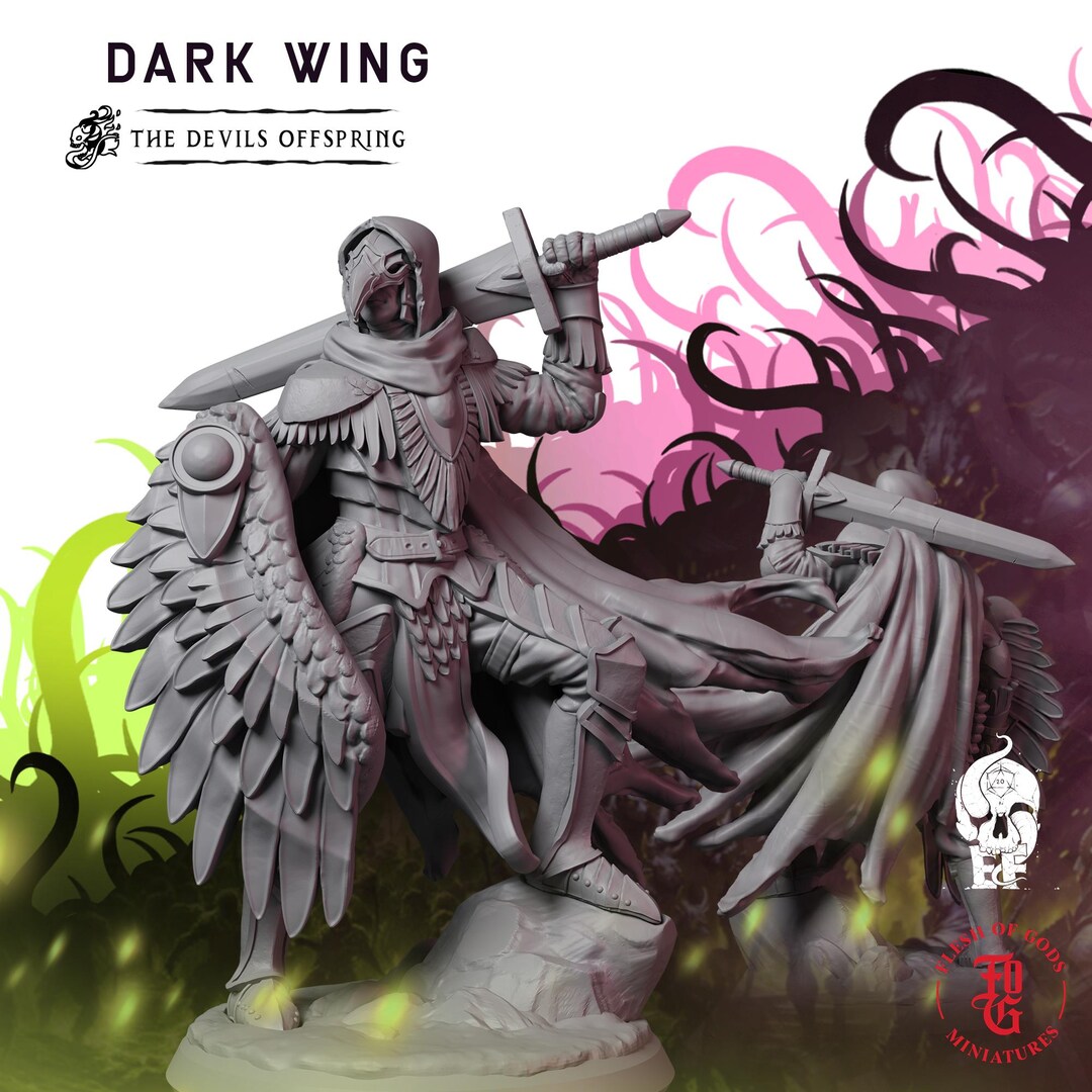 Dark Wing | Fantasy Tabletop Miniature - 28MM - 100MM | Dungeons and ...