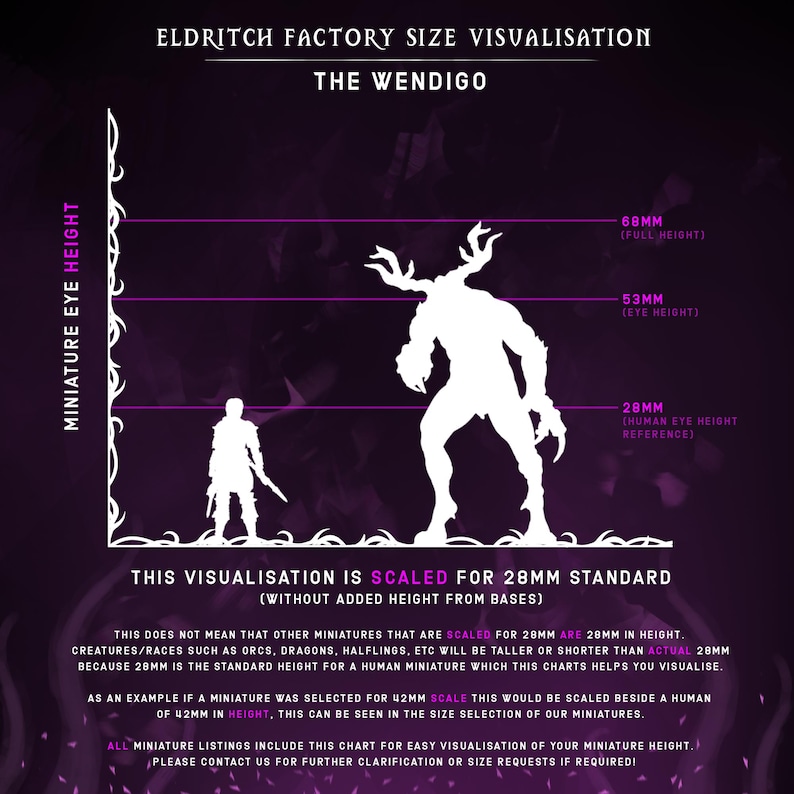Wendigo | Fantasy Tabletop Miniature - 28MM - 54MM | Dungeons and ...
