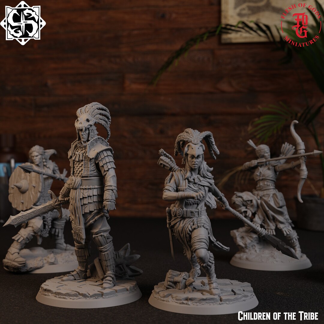 Children of the Tribe | Fantasy Tabletop Miniature - 28MM - 100MM ...