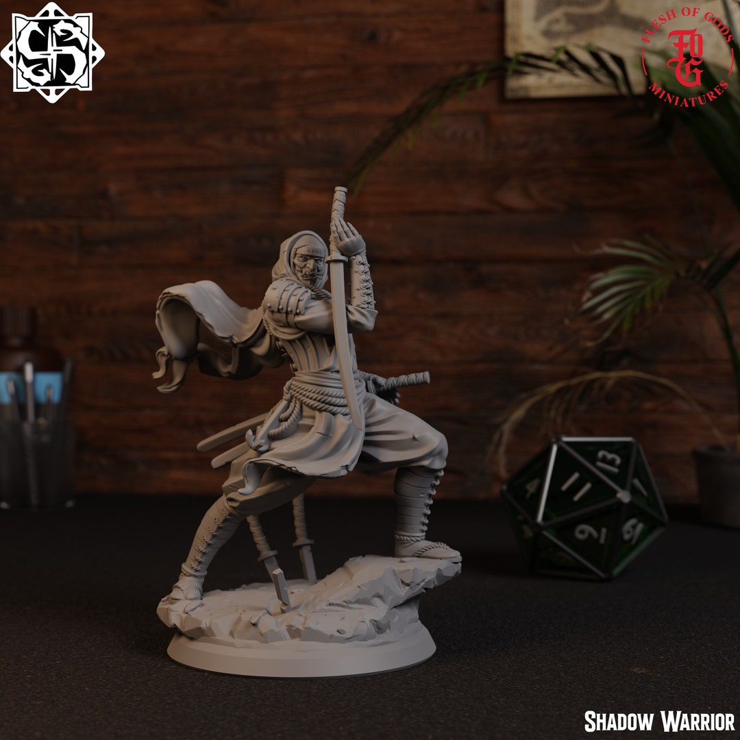 Shadow Warrior Fantasy Tabletop Miniature 28MM 100MM Dungeons and ...