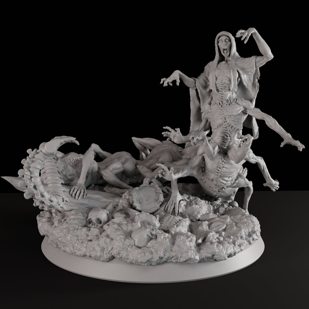 Flesh Assembly Fantasy Tabletop Miniature 28MM 54MM Dungeons and ...