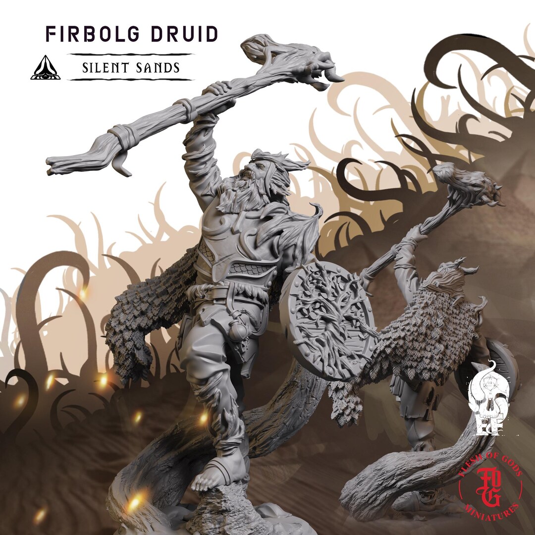 Firbolg Druid | Fantasy Tabletop Miniature - 28MM - 100MM | Dungeons ...
